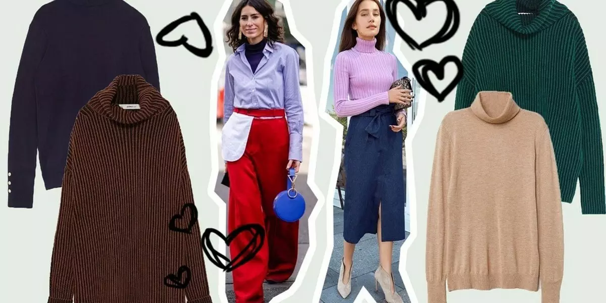 7 idees hoe verleidend dra 'n turtleneck hierdie seisoen